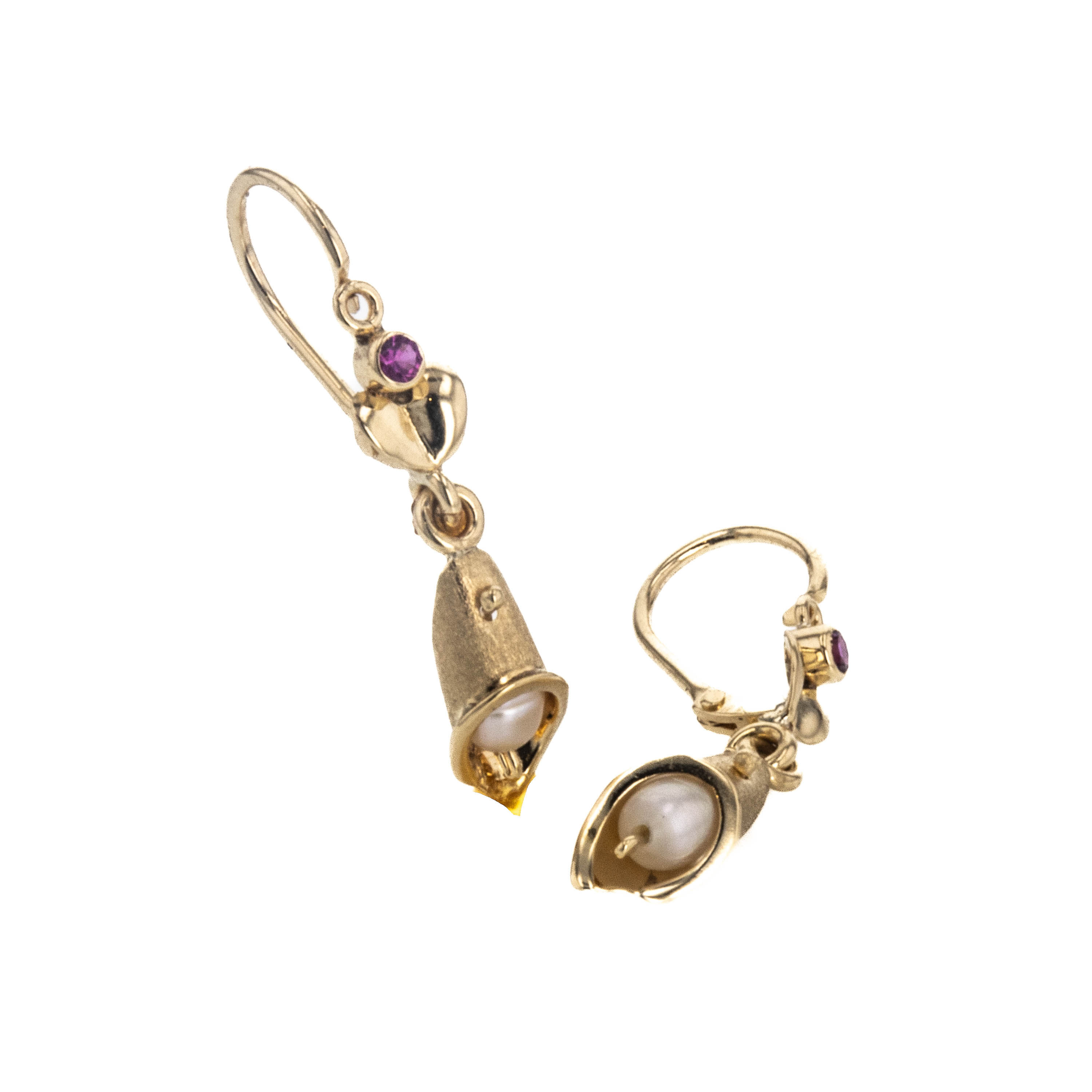 ARETES ZARCILLOS CON PERLA 18K