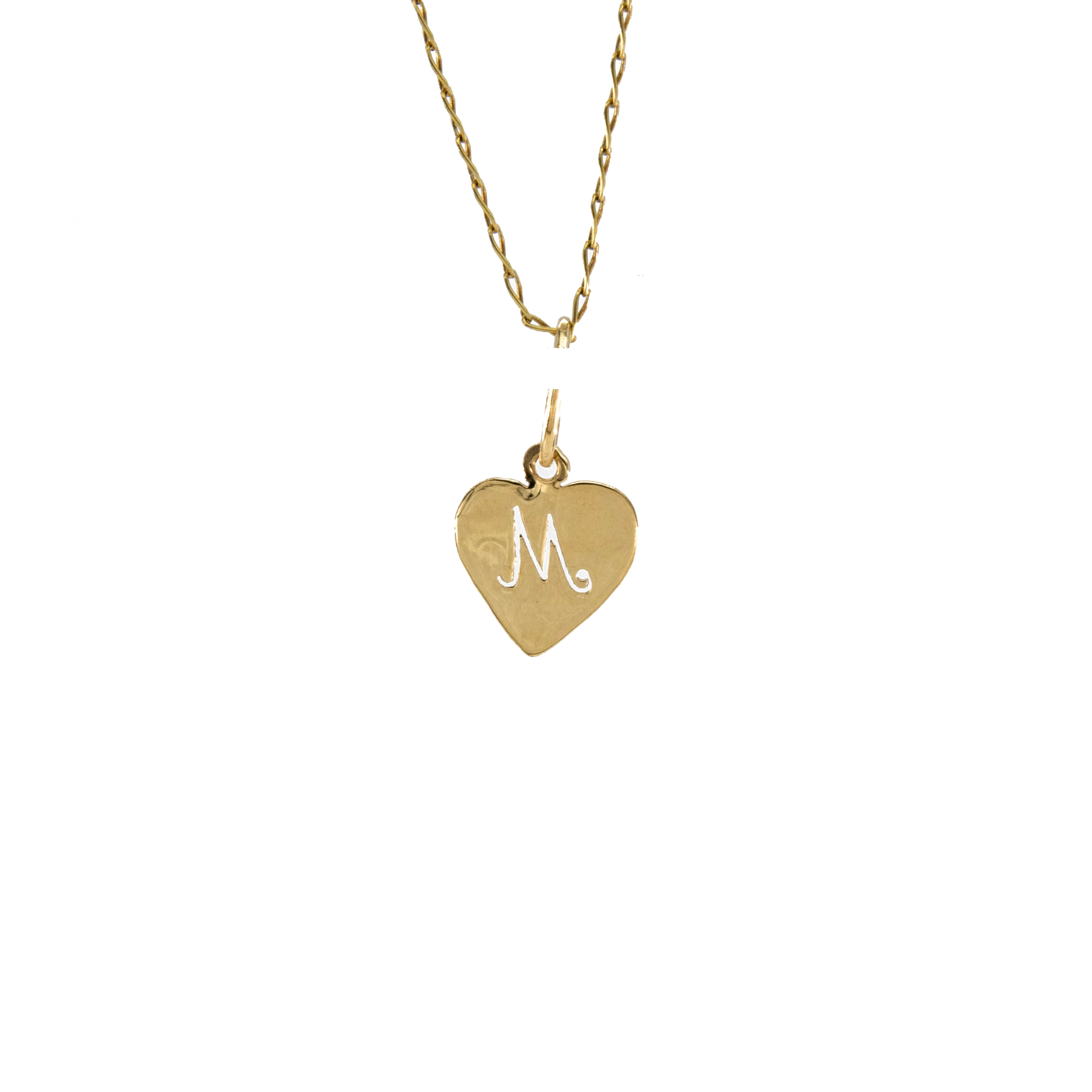 DIJE LETRA M 18K