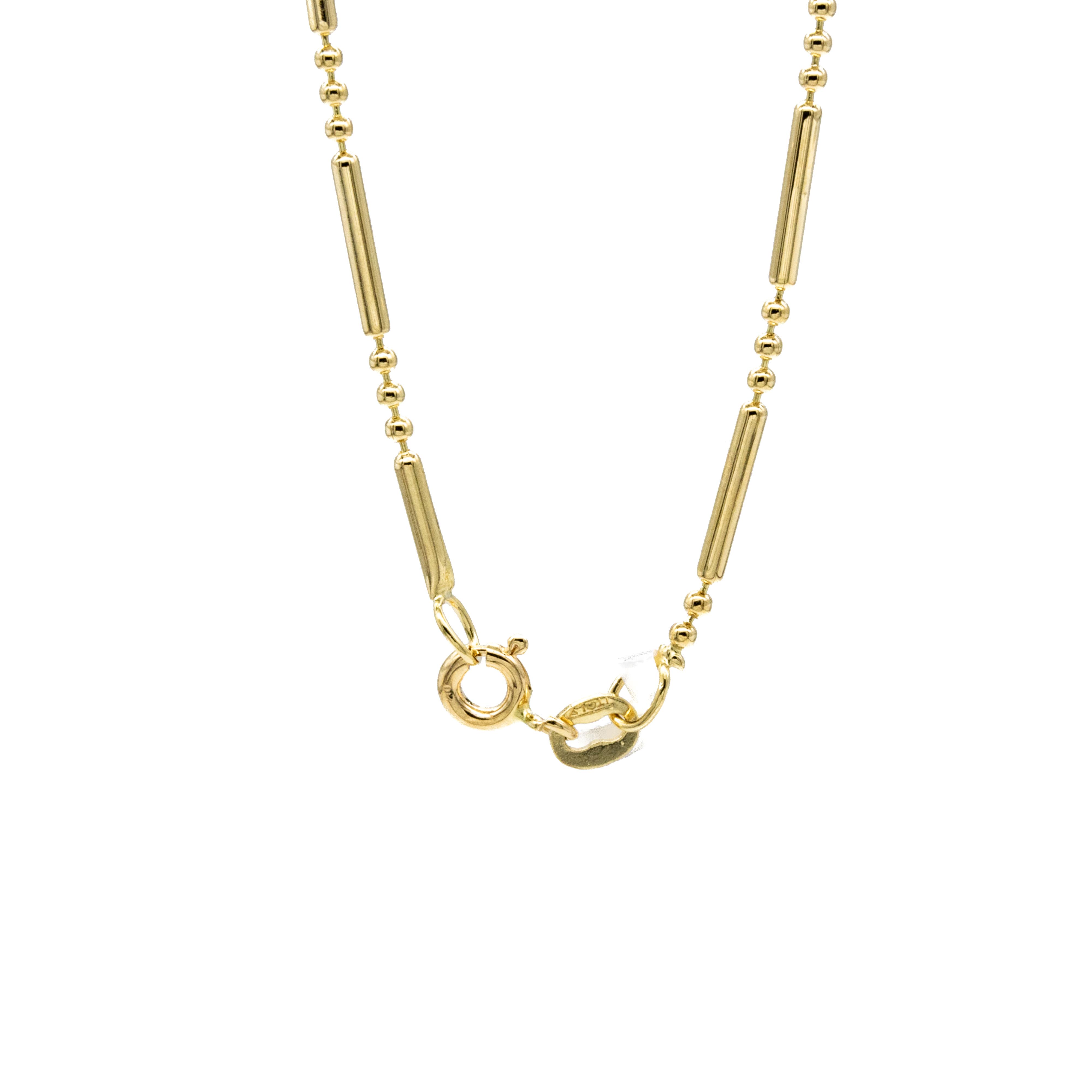 CADENA BOLITAS ALTERNADAS 18K