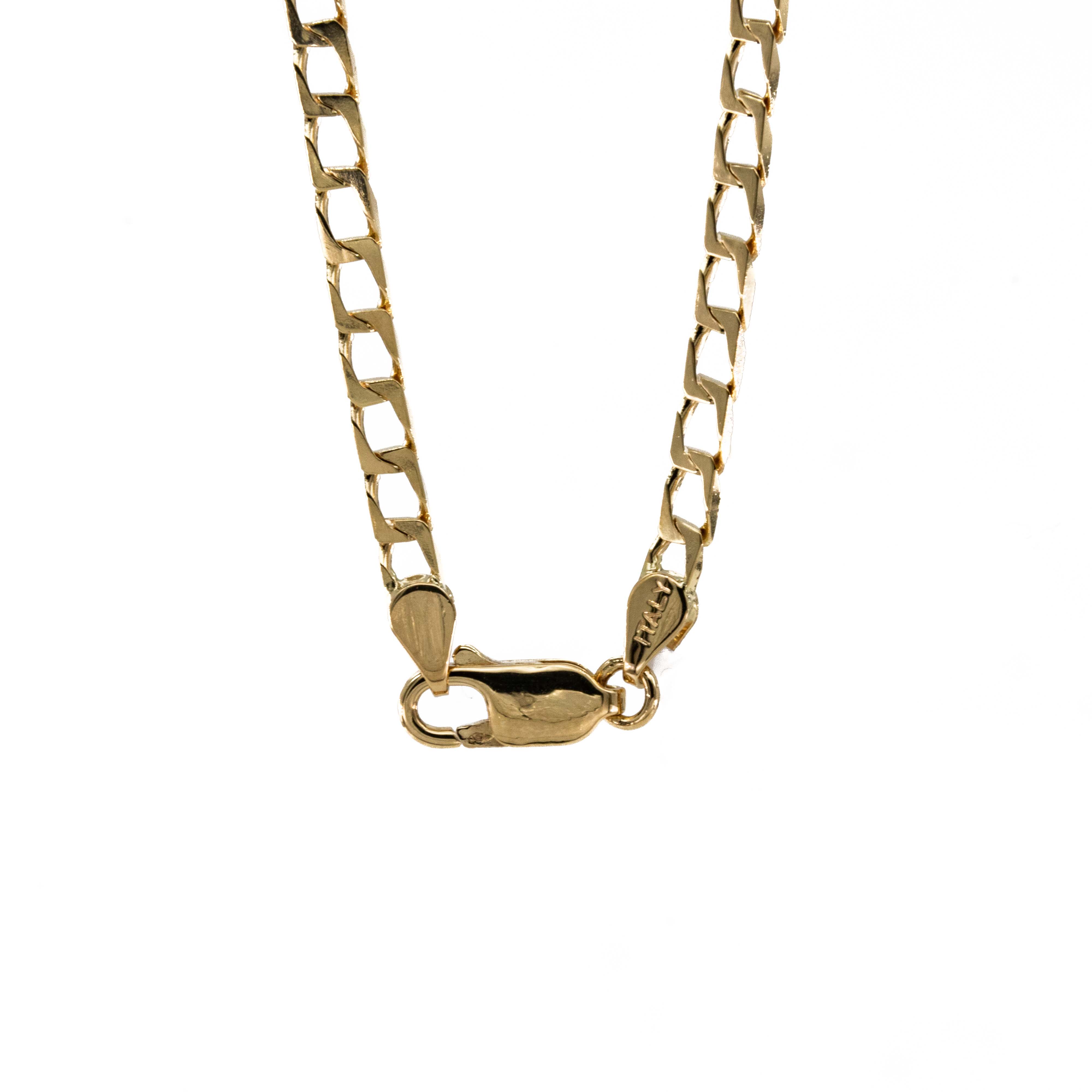 CADENA CUBANA CUADRADA 18K
