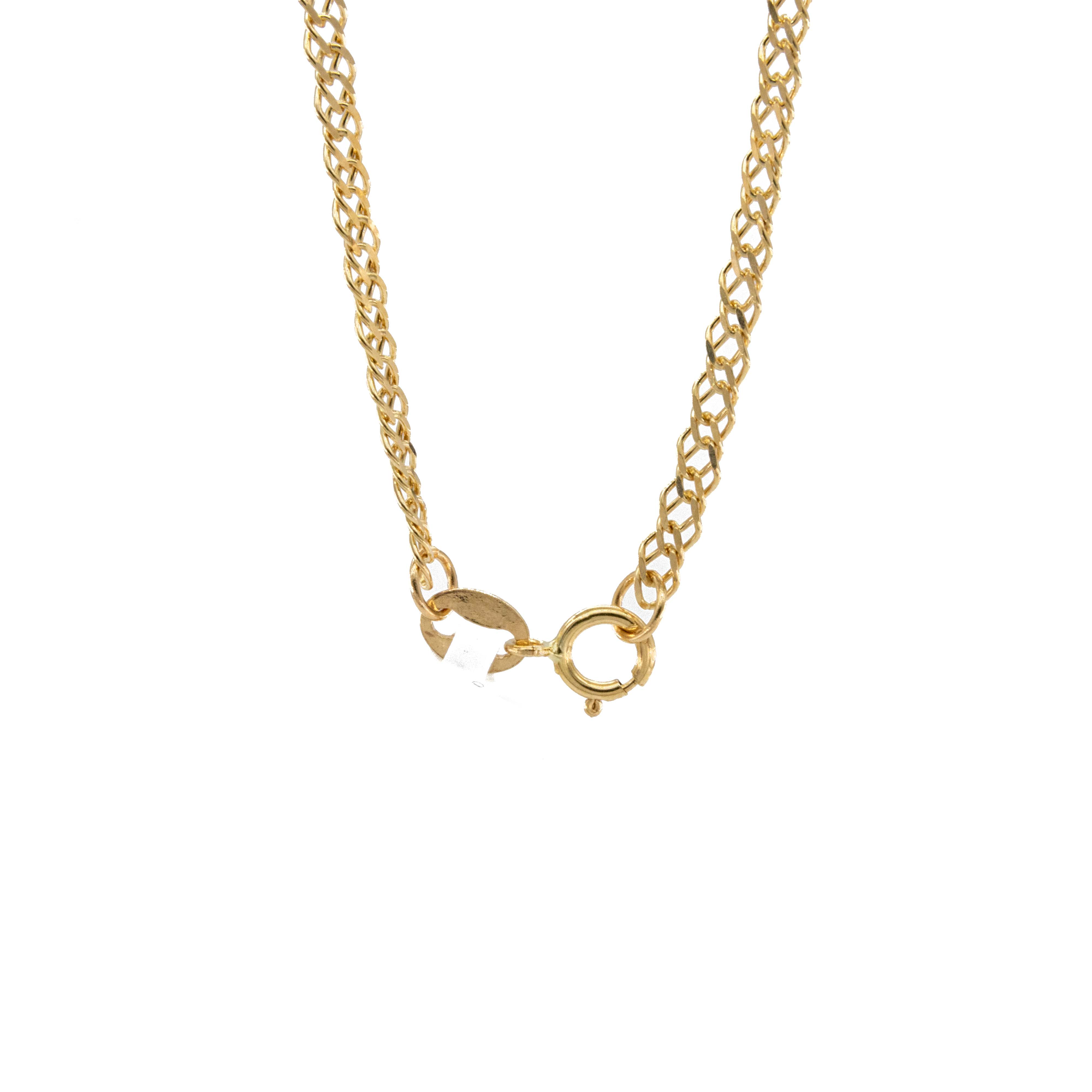 CADENA TEJIDO TRENZ DOBLE 18K