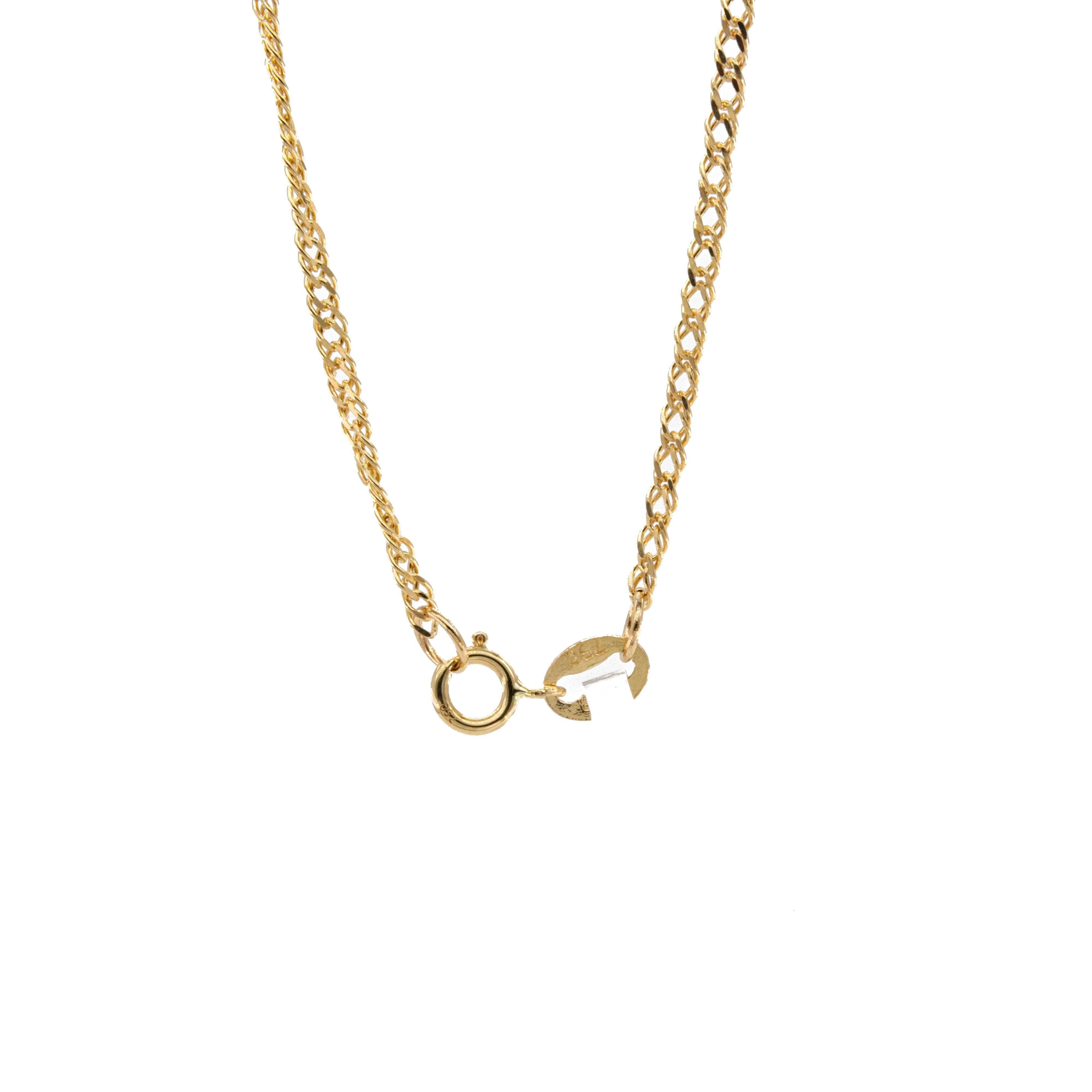 CADENA TEJIDO TRENZ DOBLE 18K