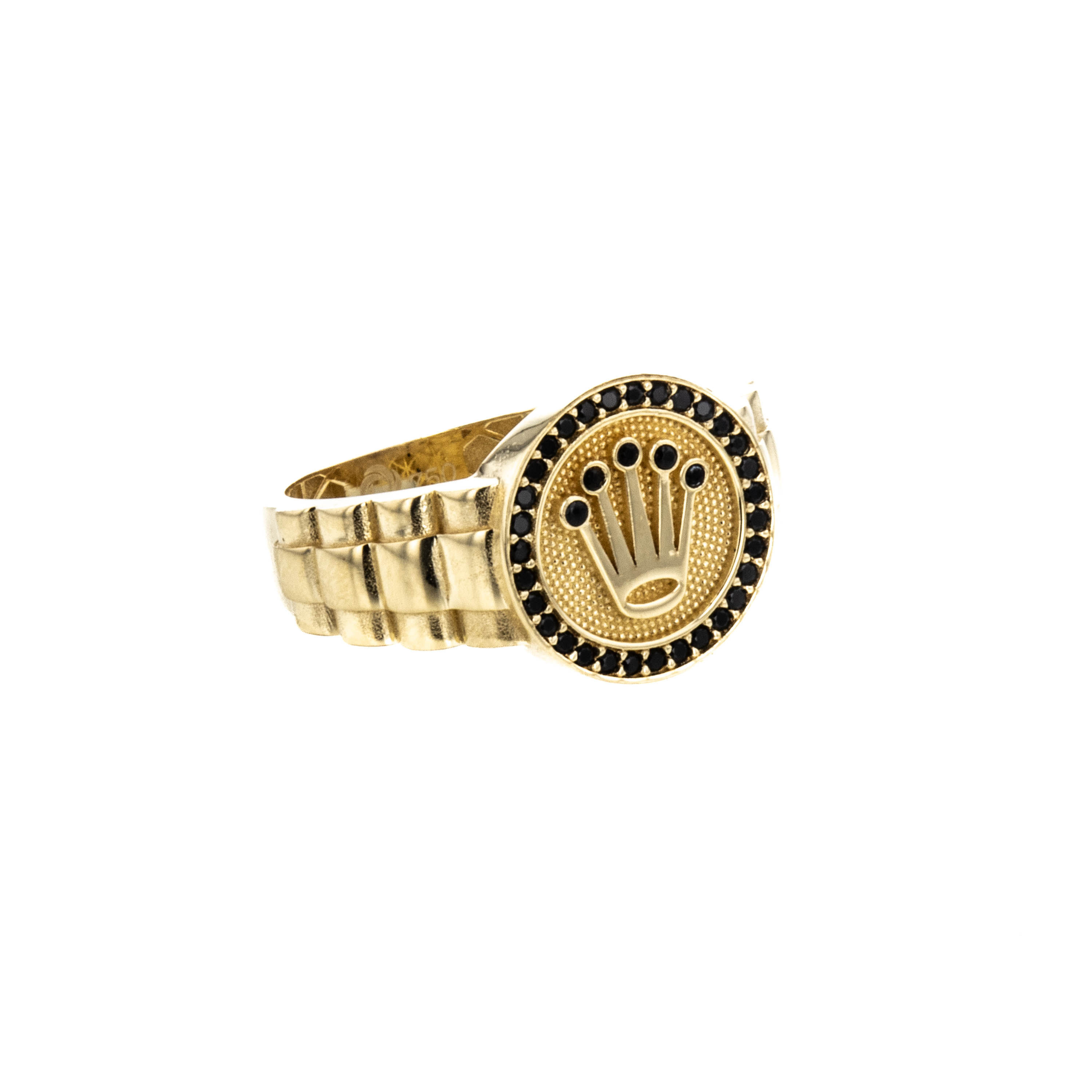 ANILLO TIPO ROLEX ZIRCONES NEGROS TK