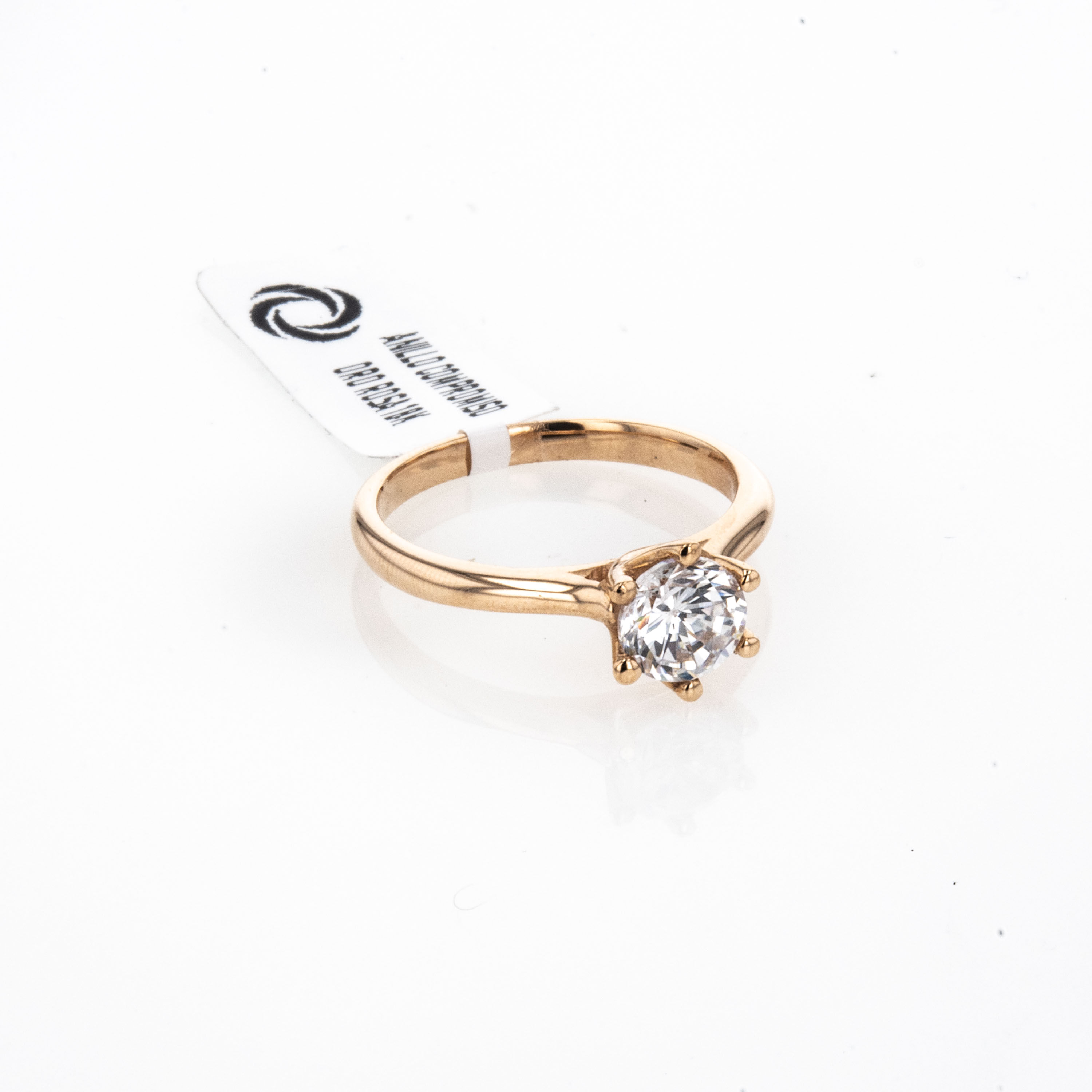 ANILLO COMPROMISO ORO ROSA 18K