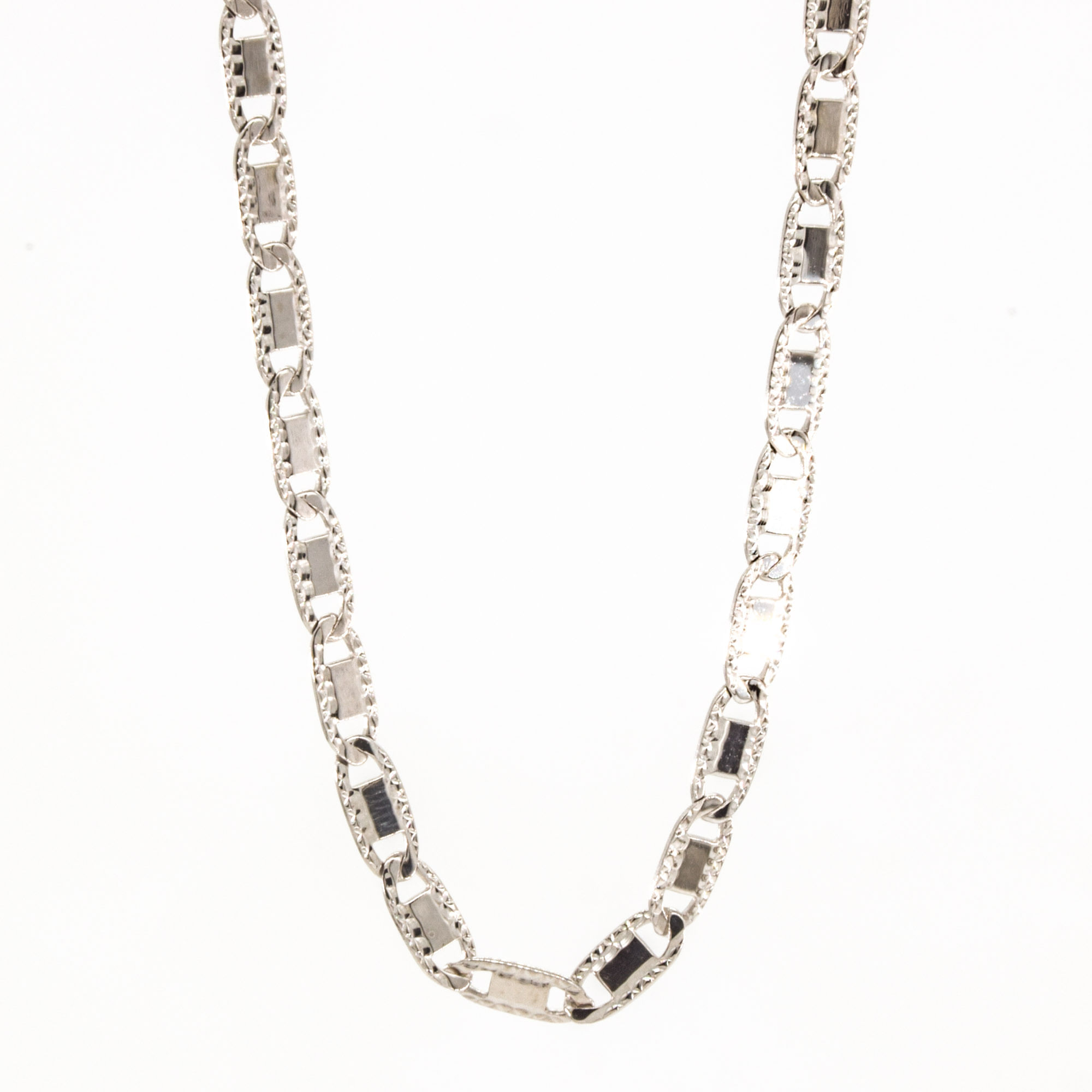 CADENA ANCLA ORO BLANCO 18K