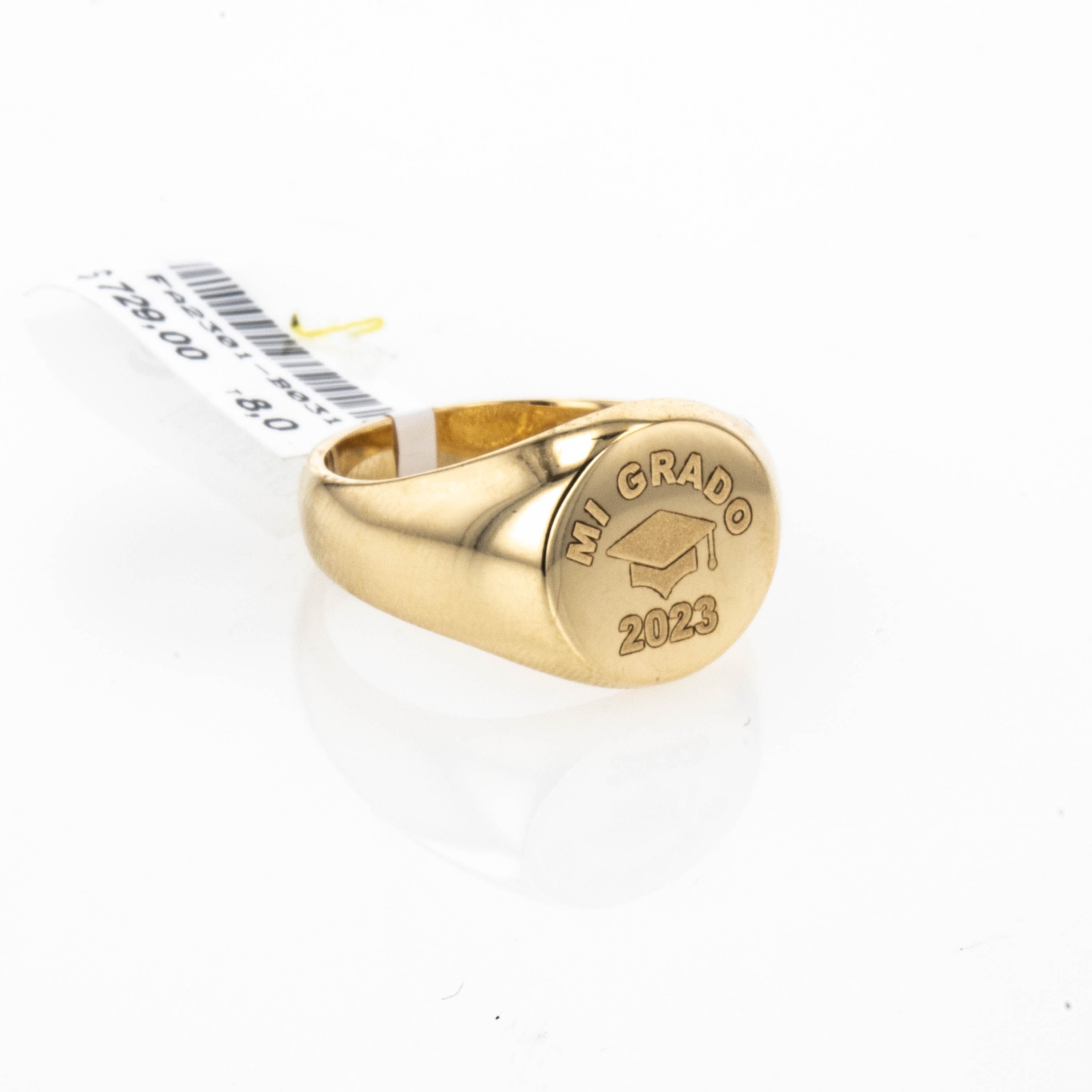 ANILLO DE GRADO CON PLACA 18K