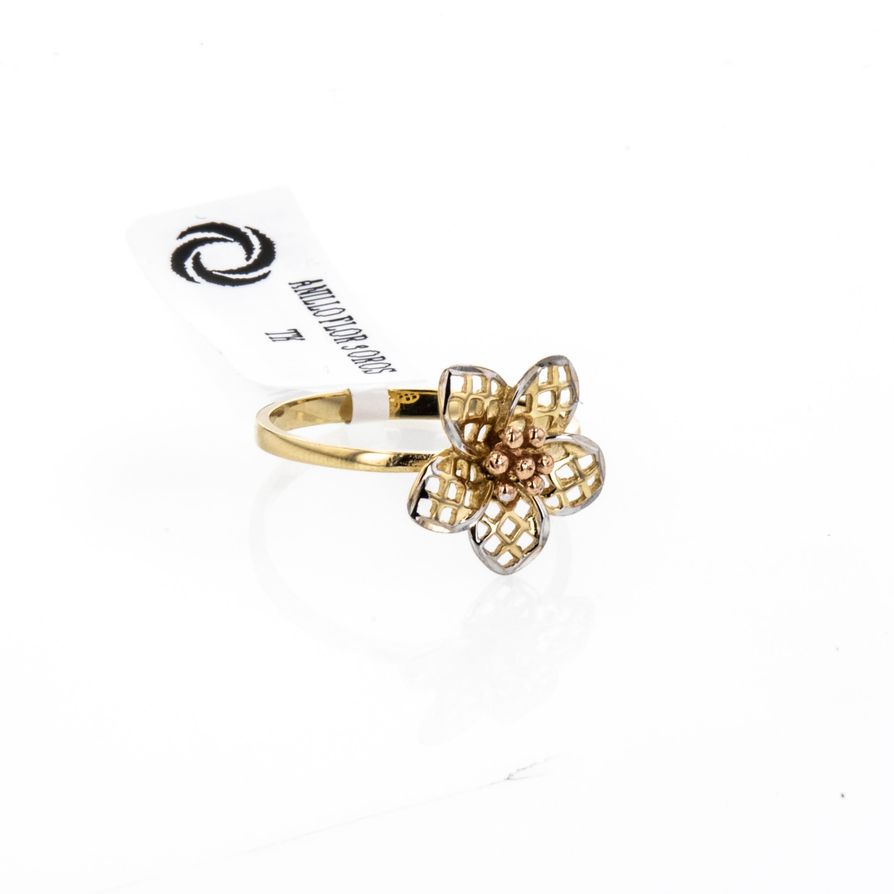 ANILLO FLOR 3 OROS TK