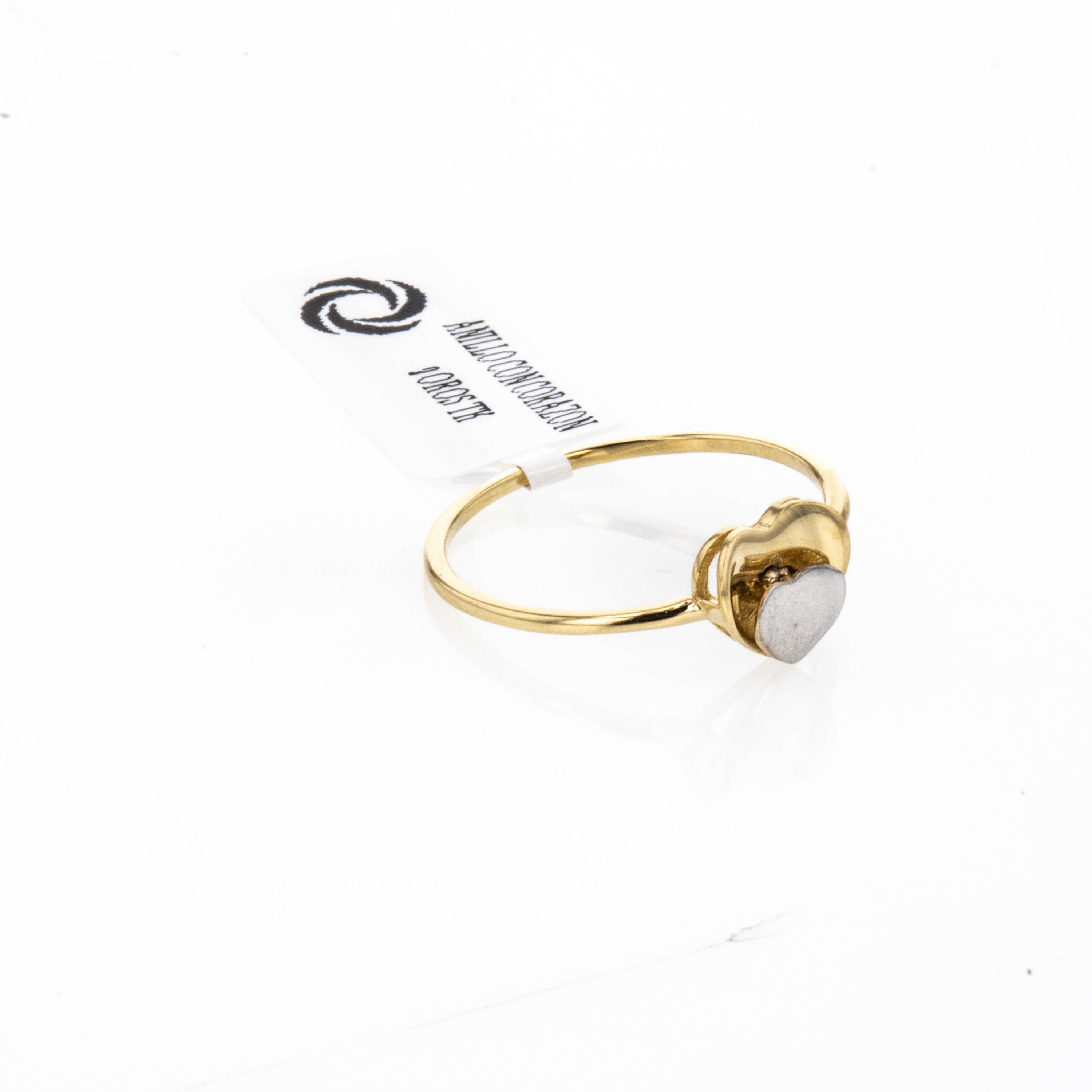 ANILLO CON CORAZON 2 OROS TK