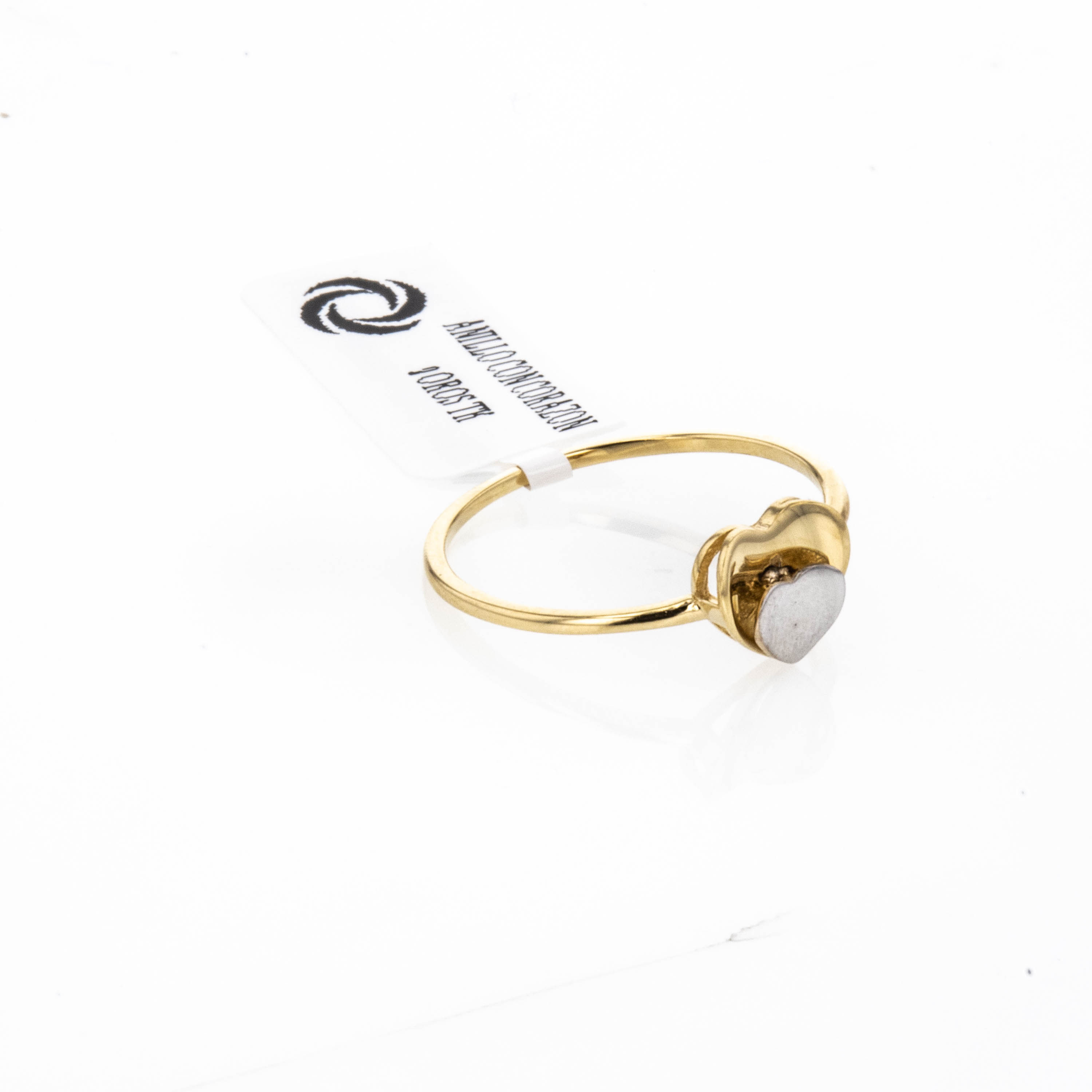 ANILLO CON CORAZON 2 OROS TK