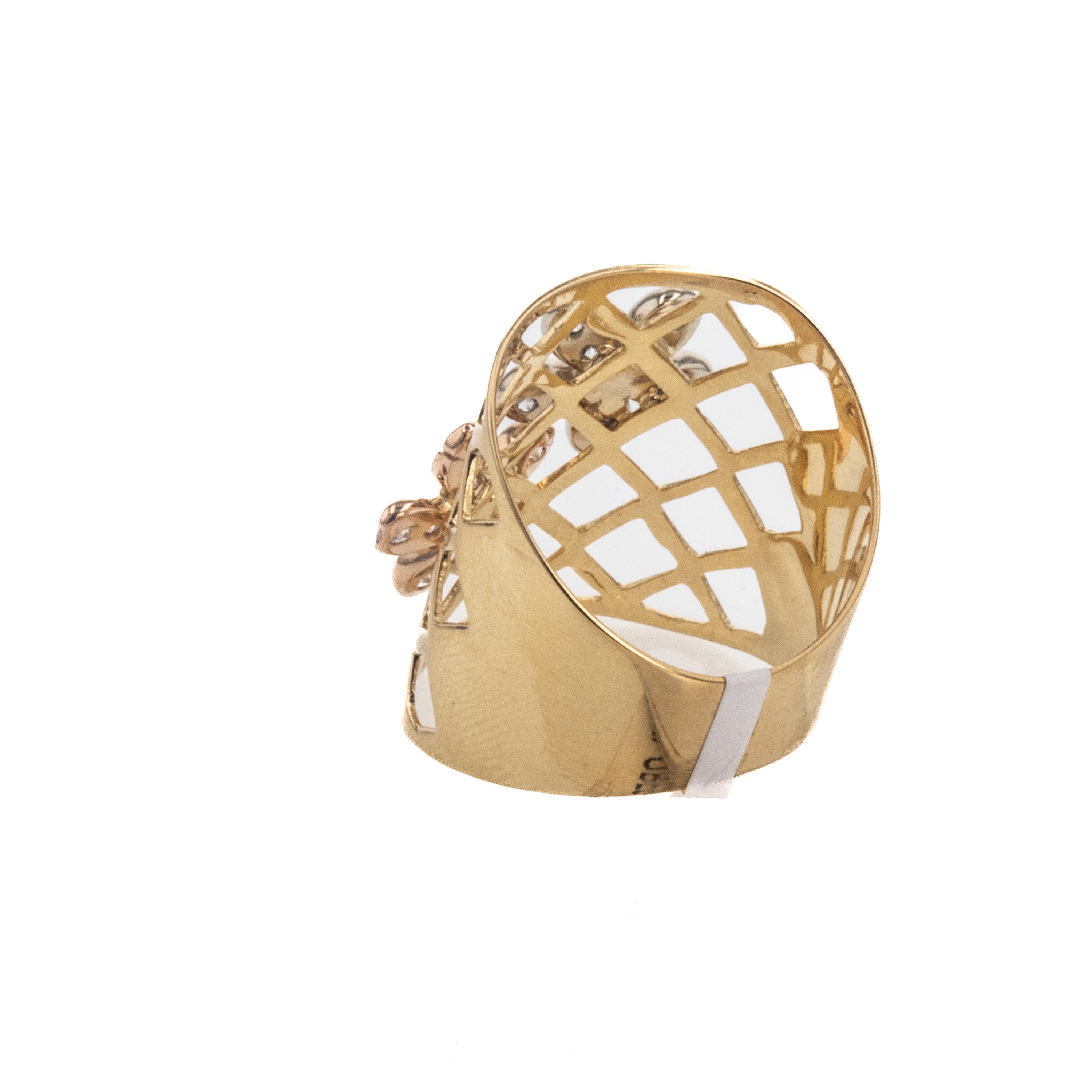 ANILLO FLORES 3 COLORES 18K