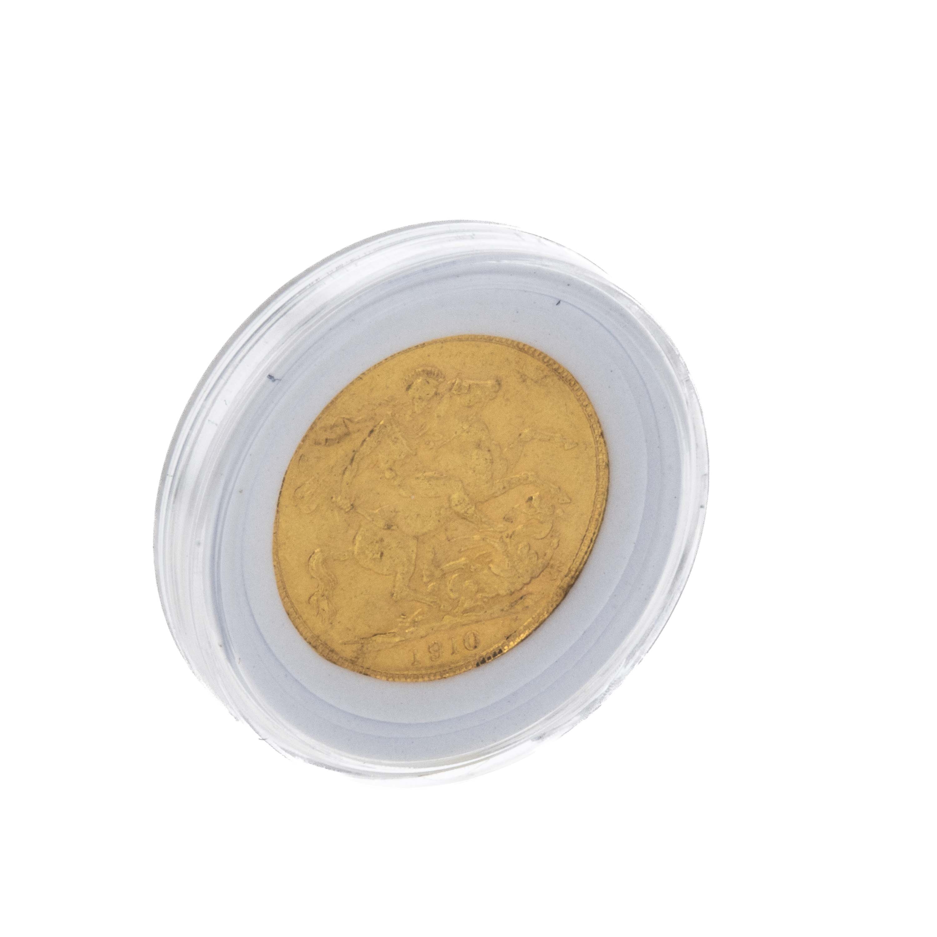 MONEDA REINO UNIDO 1 LIBRA SOBERANA 1910 22K