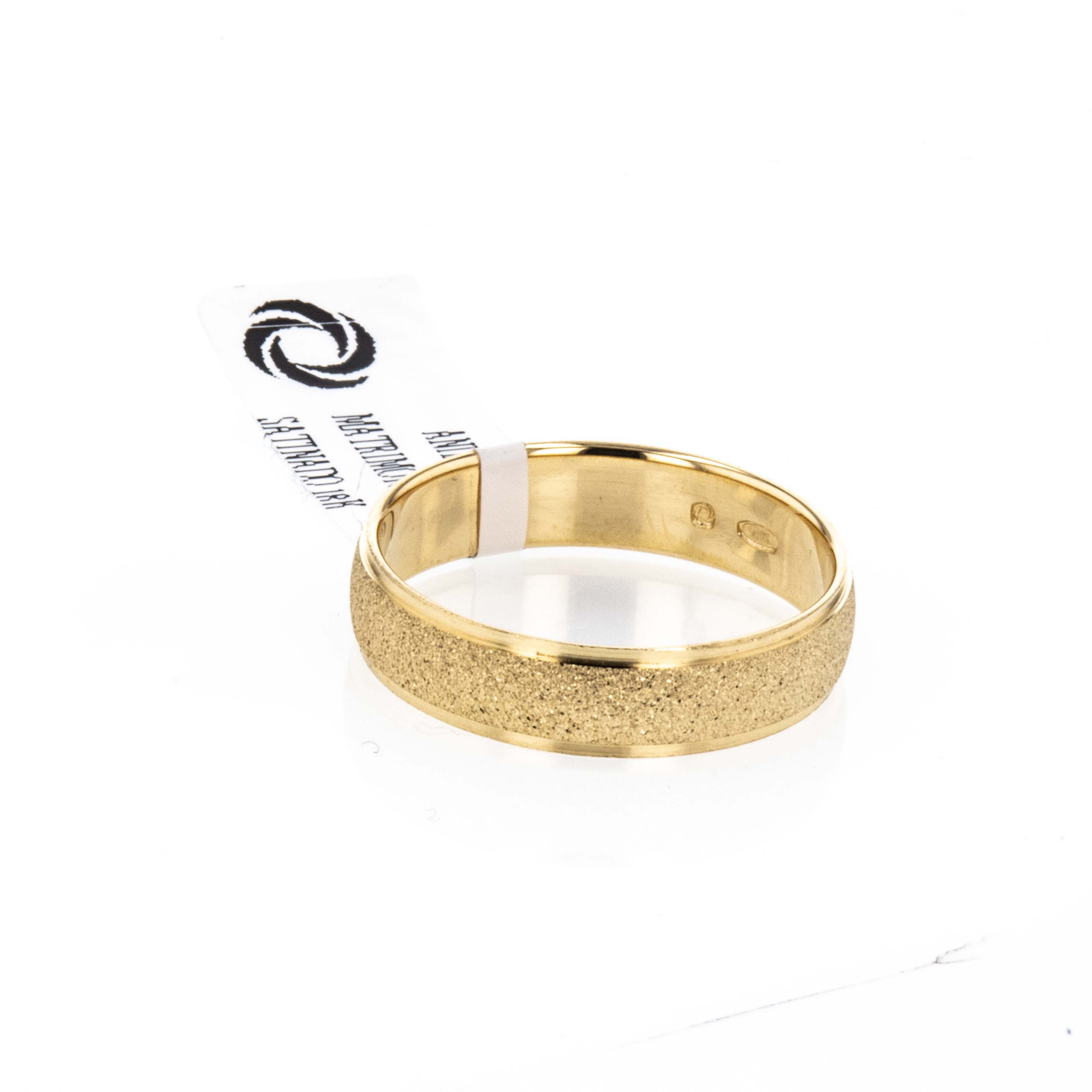 ANILLO MATRIMONIO SATINADO 18K