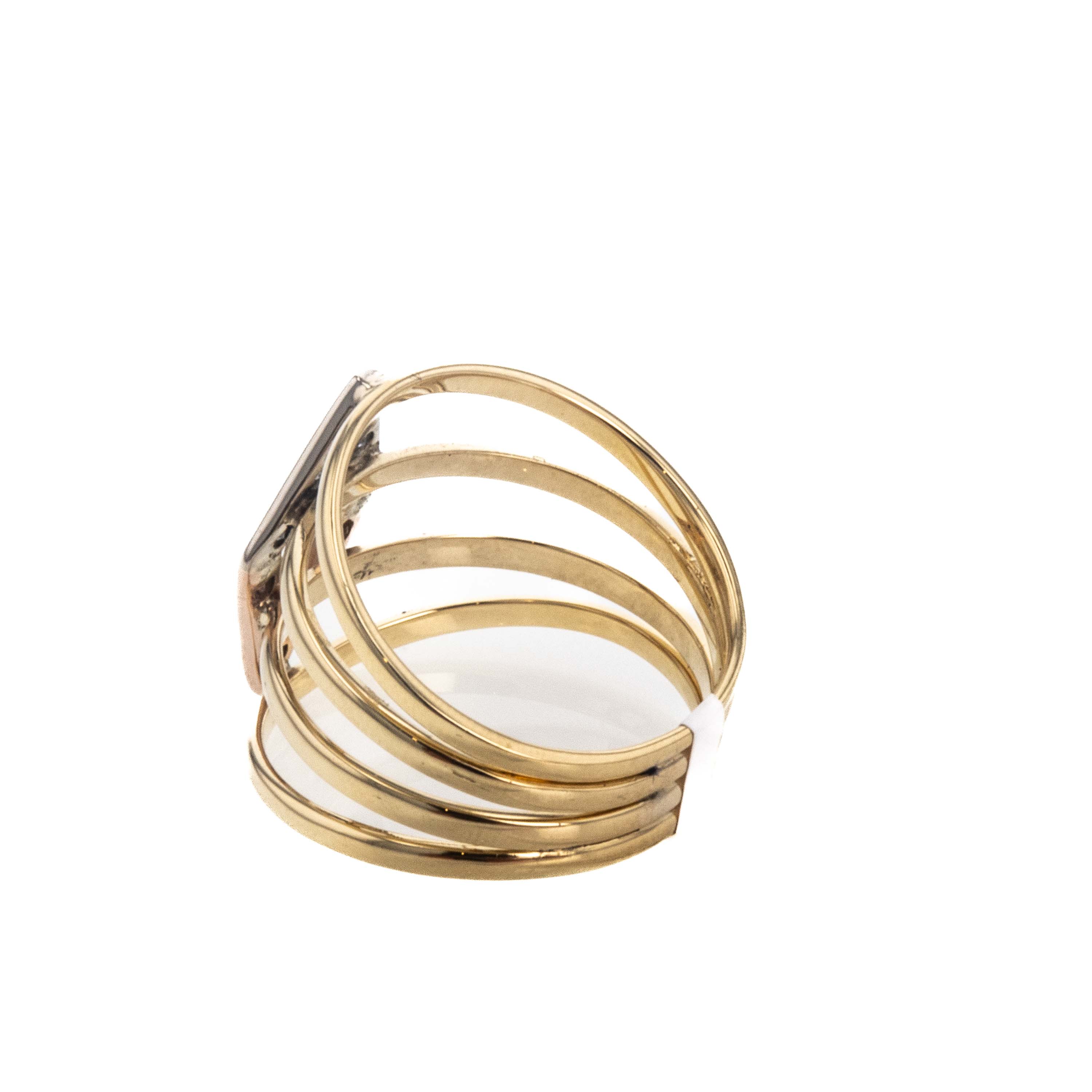ANILLO 3 COLORES CON ZIRCONES 18K