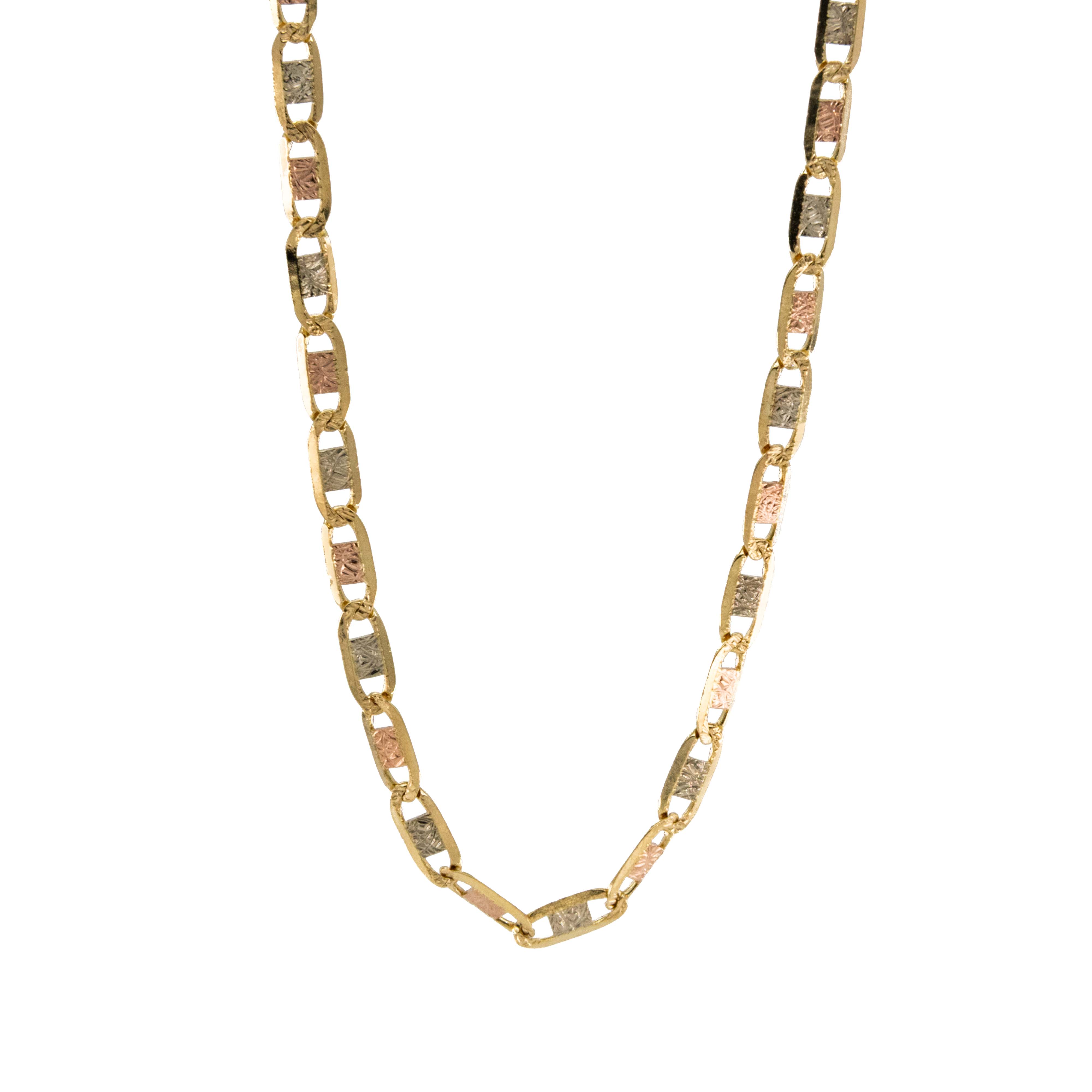 CADENA ANCLA 3 TONOS 18K