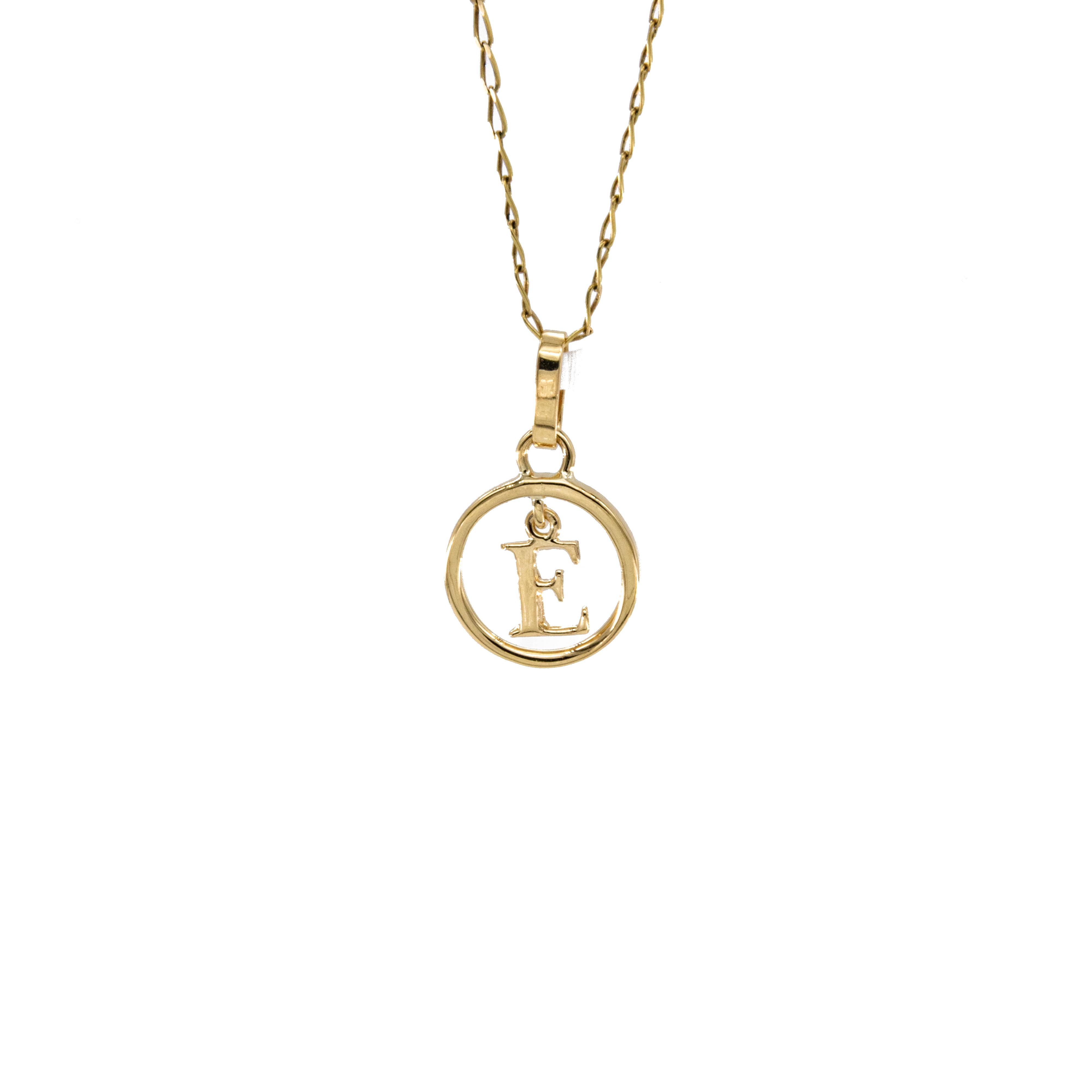 DIJE LETRA E 18K
